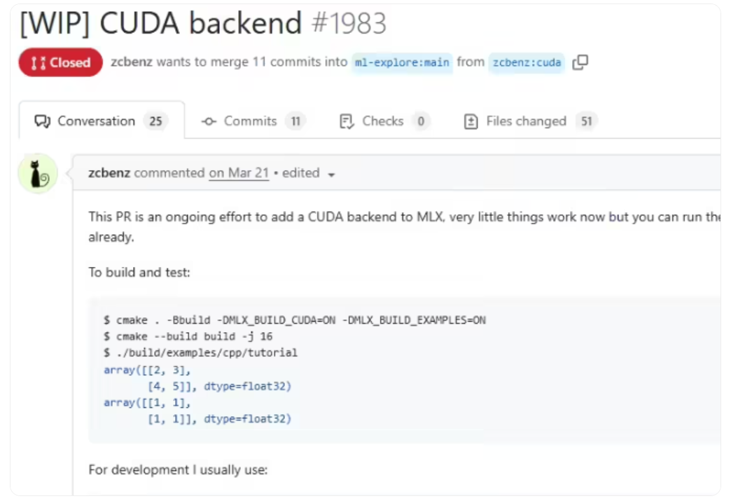 苹果 MLX 框架新增 CUDA 支持_mac 外置cuda-CSDN博客