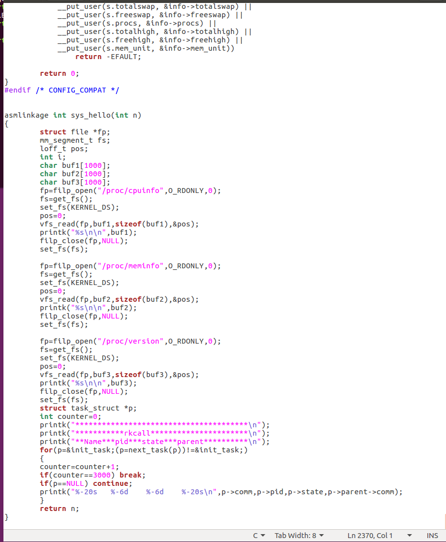 ubuntu 内核调用实验-CSDN博客