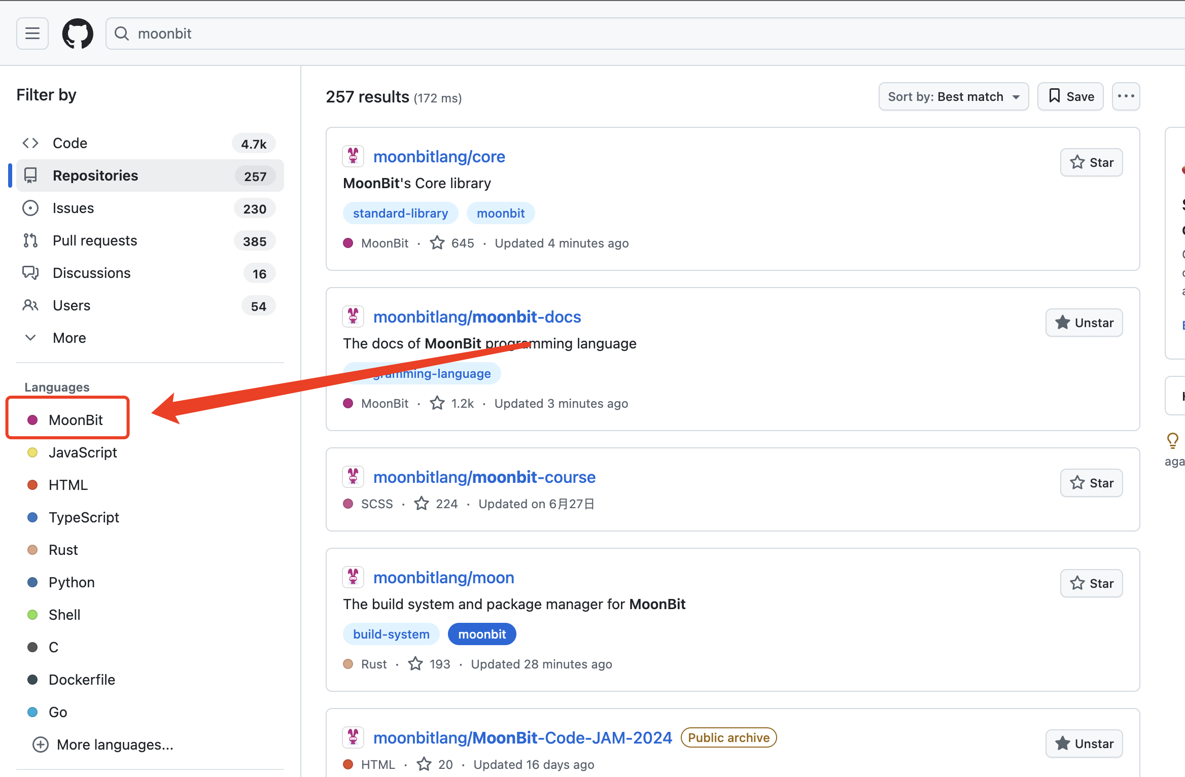 MoonBit 编程语言正式被 Github 收录！核心用户突破三万 - OSCHINA - 中文开源技术交流社区
