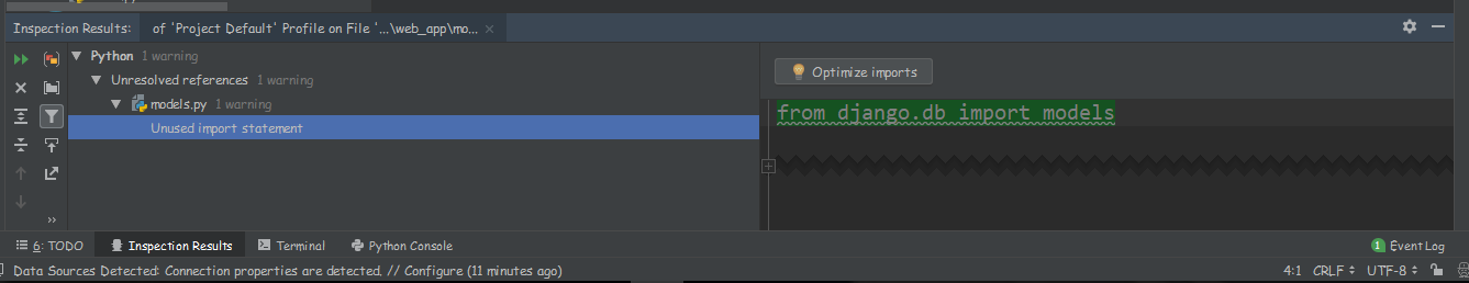 Unused Import Statement