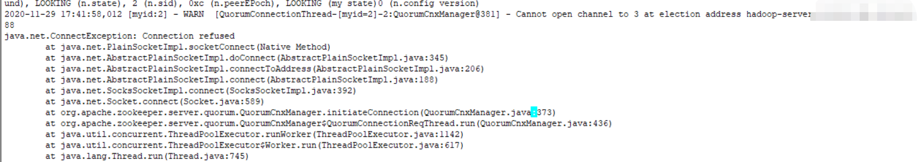 zookeeper启动不了问题解决， Cannot open channel to 3 at election address - OSCHINA - 中文开源技术交流社区