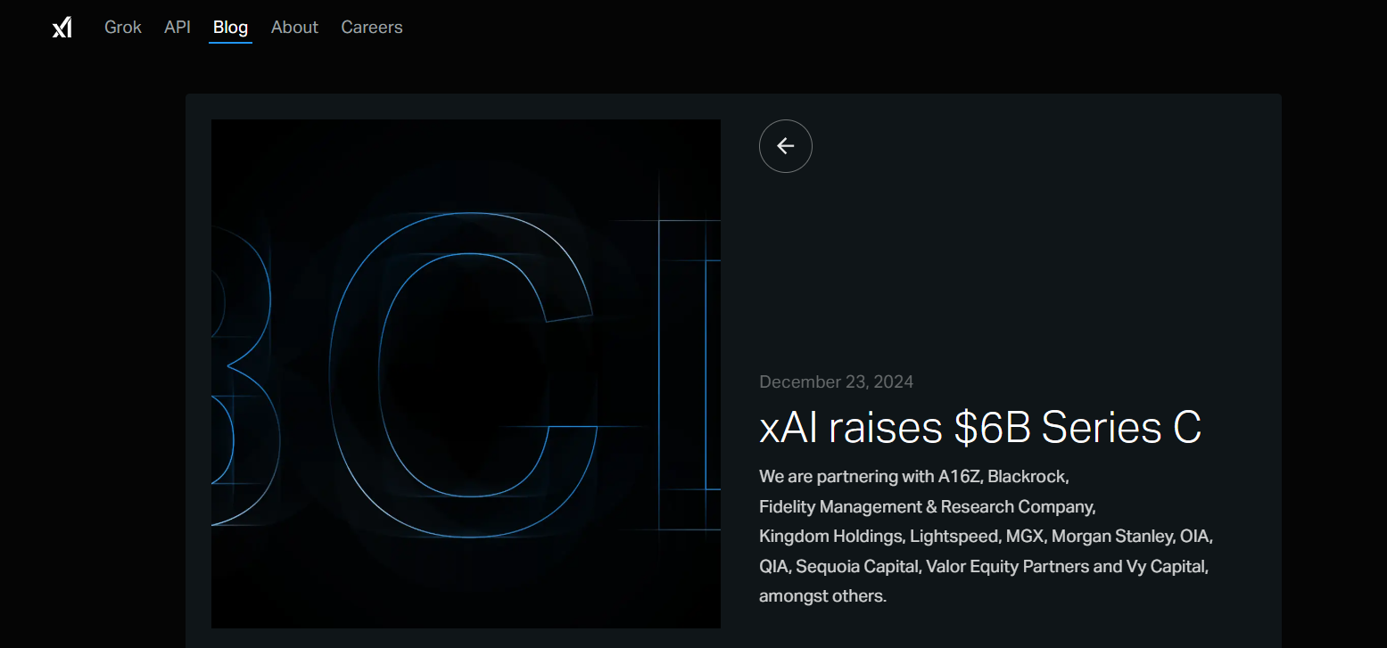 xAI 宣布完成 60 亿美元 C 轮融资 - OSCHINA - 中文开源技术交流社区