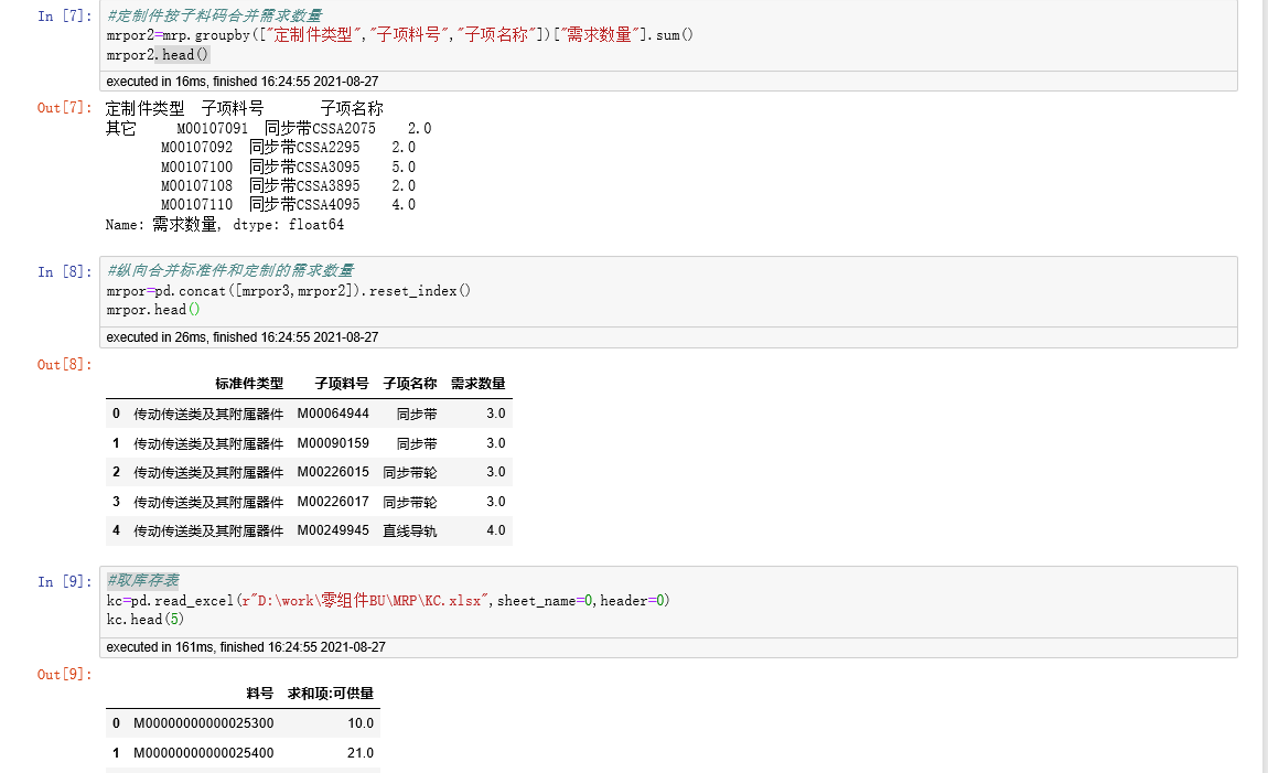 python笔记：用python写MRP物料需求计划 - OSCHINA - 中文开源技术交流社区