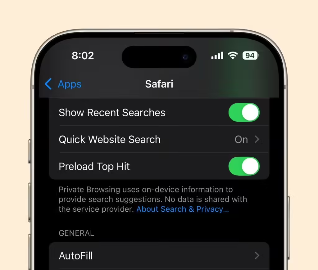 iOS 18.4 可禁用 Safari 新标签页“显示近期搜索” - OSCHINA - 中文开源技术交流社区