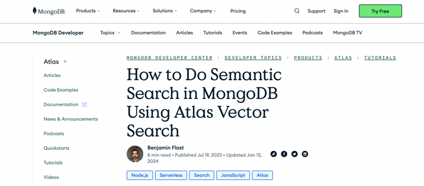 干货｜如何用MongoDB Atlas和大语言模型，高效构建企业级AI应用？ - OSCHINA - 中文开源技术交流社区