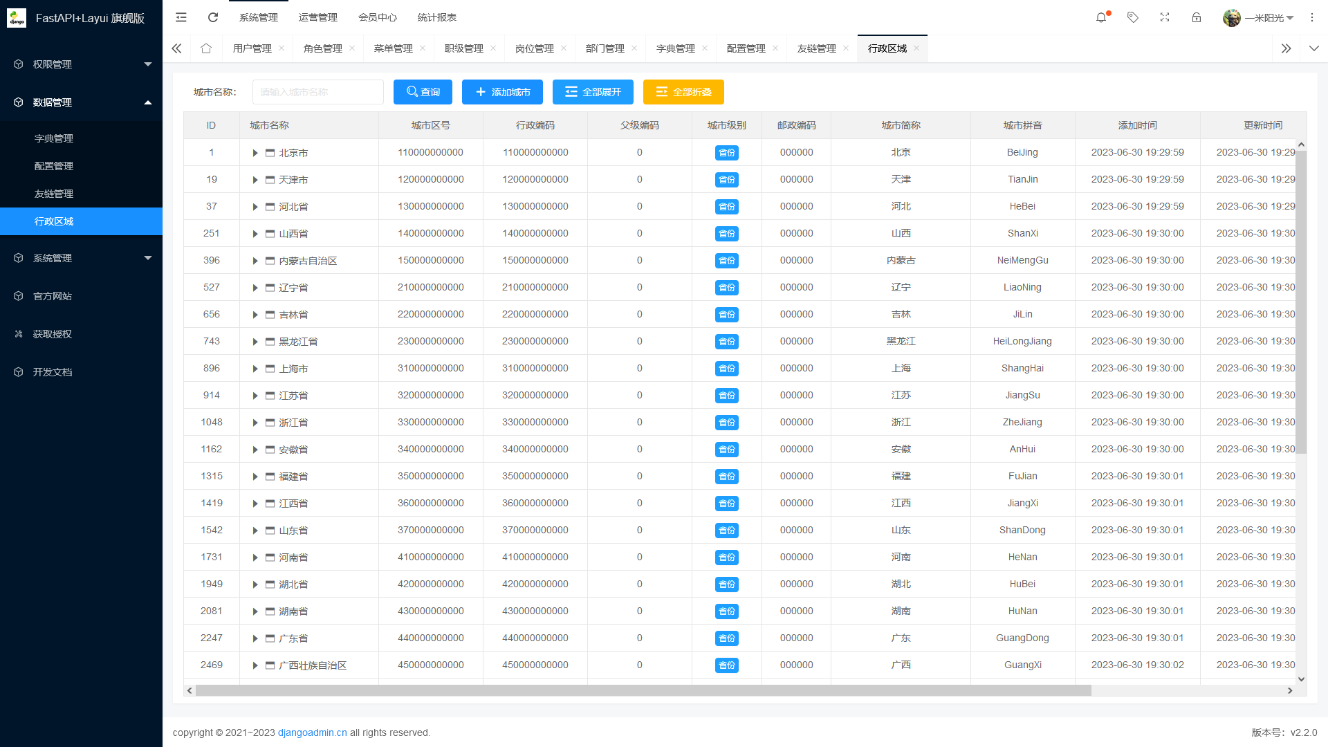 FastAPI-Layui-Admin首页、文档和下载 - 基于 FastAPI+Layui 的敏捷开发框架 - OSCHINA - 中文开源技术交流社区
