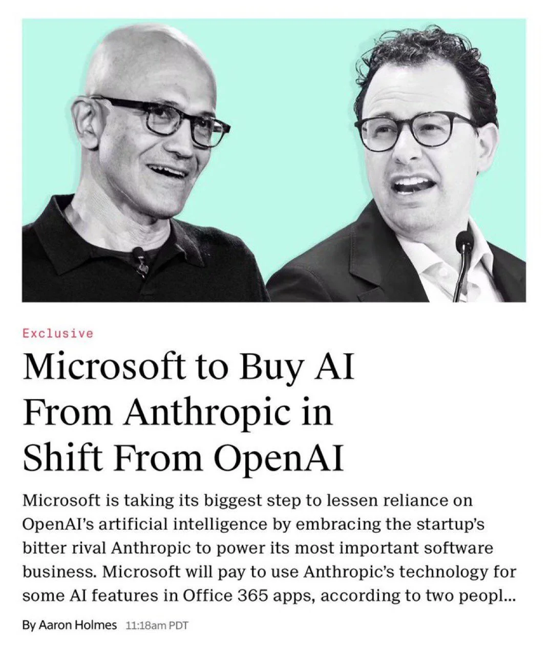 微软 Office 365 计划采用 Anthropic AI 服务 - OSCHINA - 中文开源技术交流社区