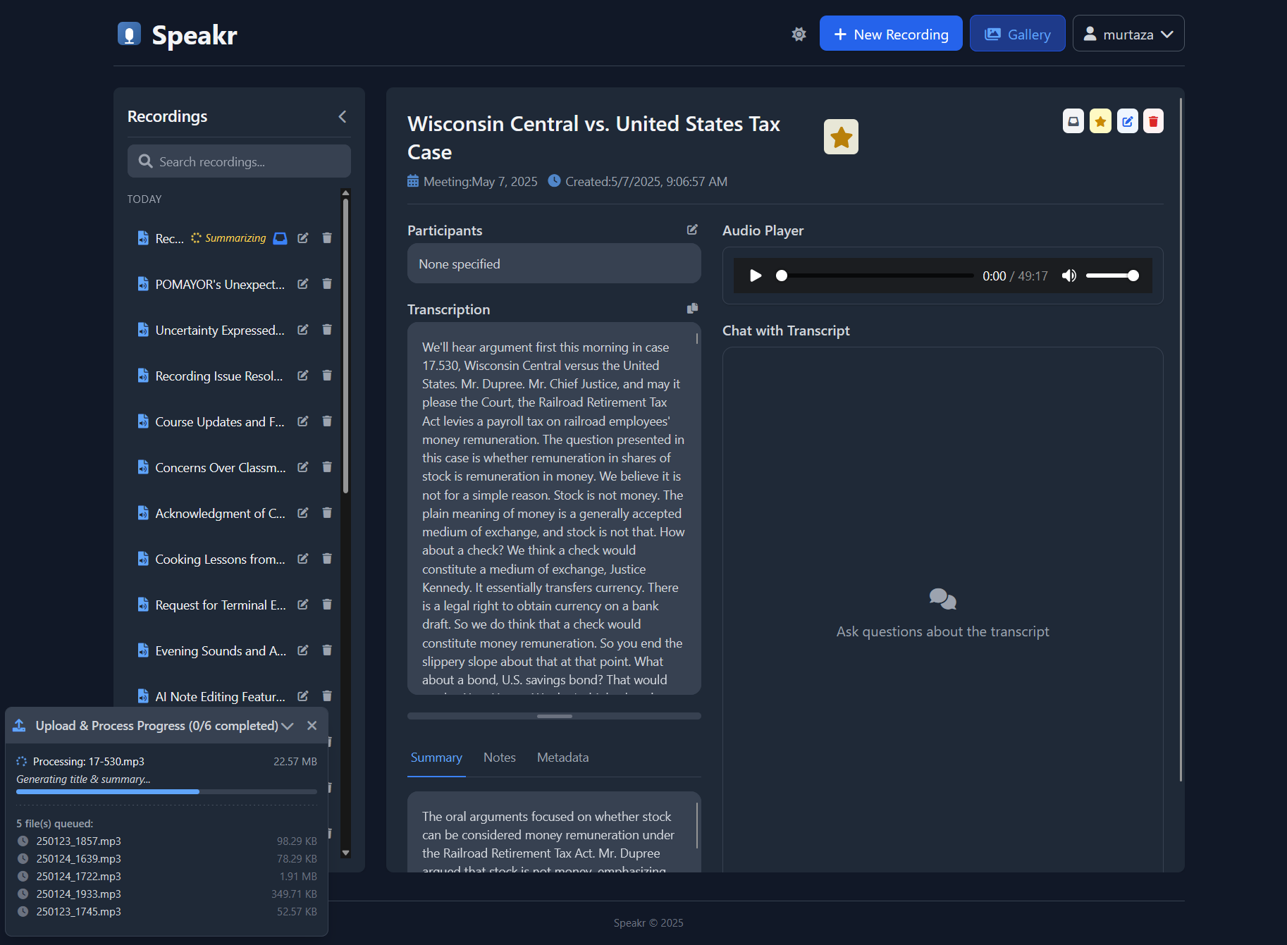 Speakr首页、文档和下载 - AI 会议助手 - OSCHINA - 中文开源技术交流社区