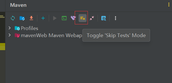 最新版本的 idea2023社区版找不到 maven的配置Toggle 'Skip Tests' Mode ？怎么避免maven 测试模式 ...