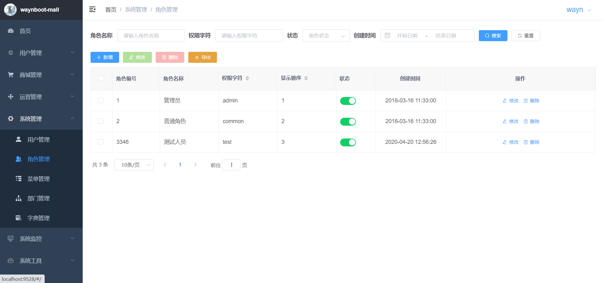 GitHub - wayn111/waynboot-admin: waynboot-mall是一套全部开源的微商城项目，包含一个运营后台、h5商城和后台接口。实现了一个商城所需的首页展示、商品 ...